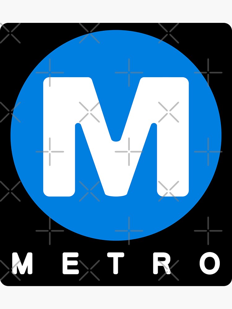 "Vintage Los Angeles Metro Logo (Blue)" Sticker for Sale by LeonTransit ...