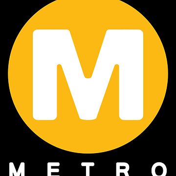 "Vintage Los Angeles Metro Logo (Yellow)" Sticker for Sale by ...