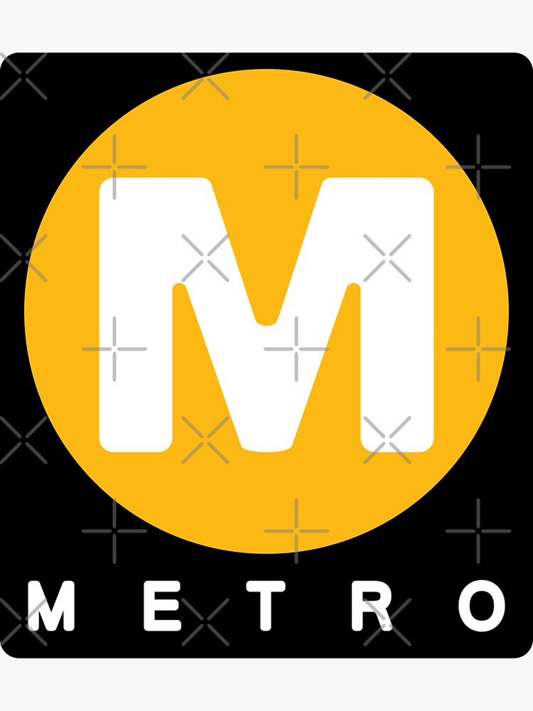 "Vintage Los Angeles Metro Logo (Yellow)" Sticker for Sale by ...