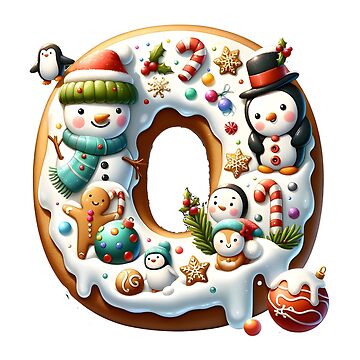 "Christmas Letter O" Sticker for Sale by pawipat | Redbubble