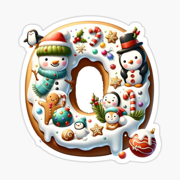 "Christmas Letter O" Sticker for Sale by pawipat | Redbubble
