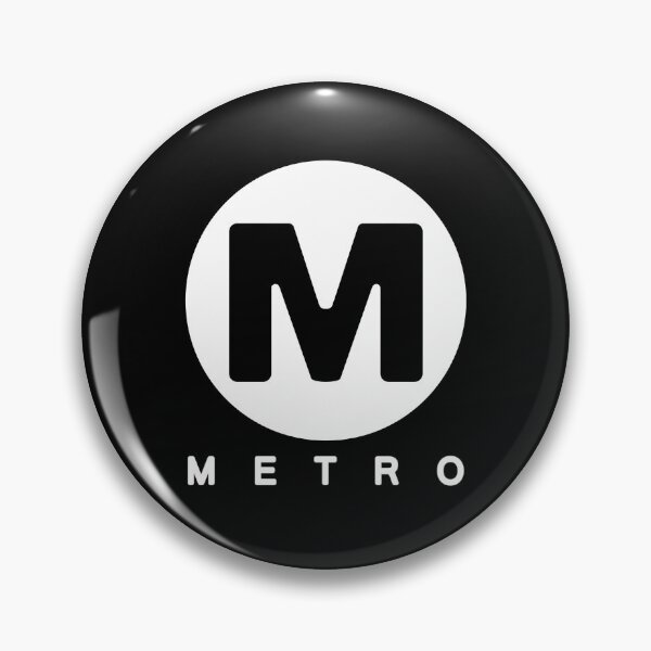 "Vintage Los Angeles Metro Logo" Pin for Sale by LeonTransit | Redbubble