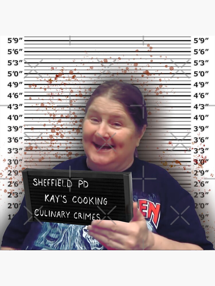 "Kay's Cooking Mugshot" Sticker for Sale by YeahHaHahaYeah | Redbubble