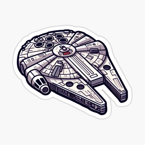 "Millennium Falcon" Sticker for Sale by michaelbrowntx | Redbubble