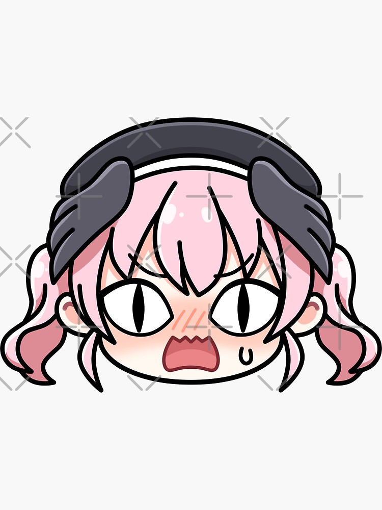 "Shimoe Koharu Blue Archive Chibi Head" Sticker for Sale by Noredji ...