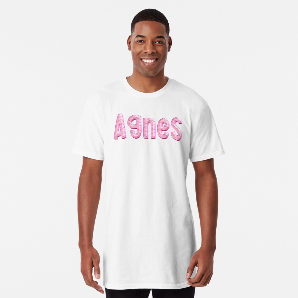 "Pink Love Agnes Name Label" Sticker for Sale by NormadWorld | Redbubble