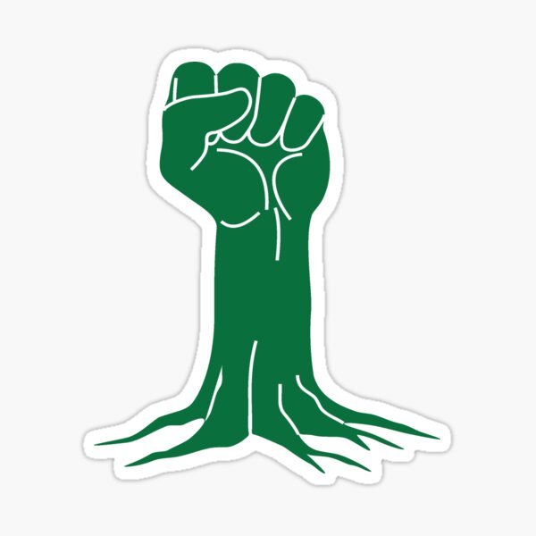 "Solidarity Fist Tree Green Resist Fist" Sticker for Sale by cnkna ...