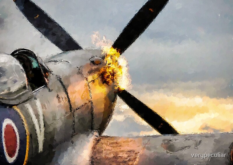 "Spitfire FIRING UP - Fantastic Spitfire WWII art - world war 2 art ...