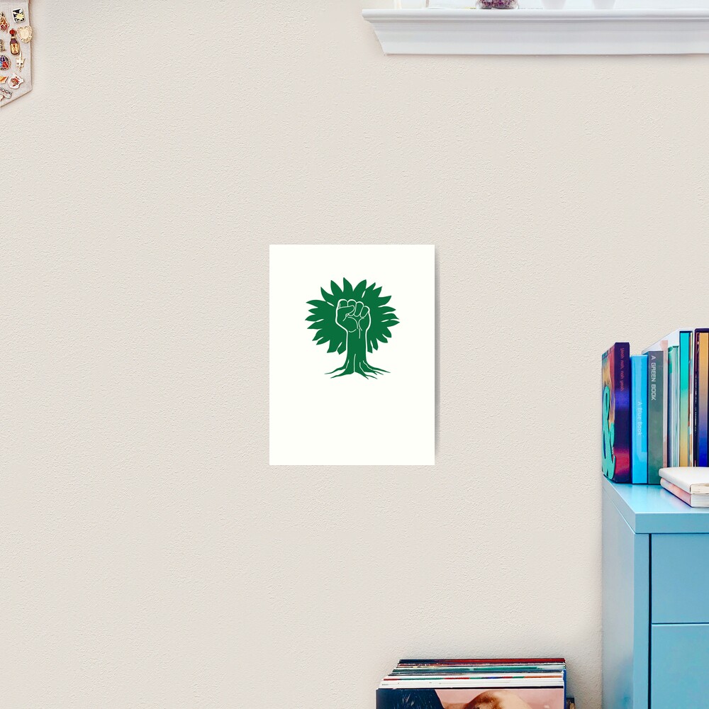 "Green Solidarity Symbol Fist Tree Roots" Art Print by cnkna | Redbubble