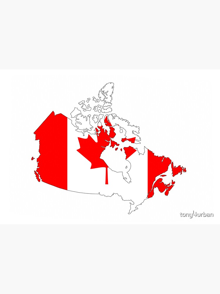 "canada flag map" Sticker for Sale by tony4urban | Redbubble