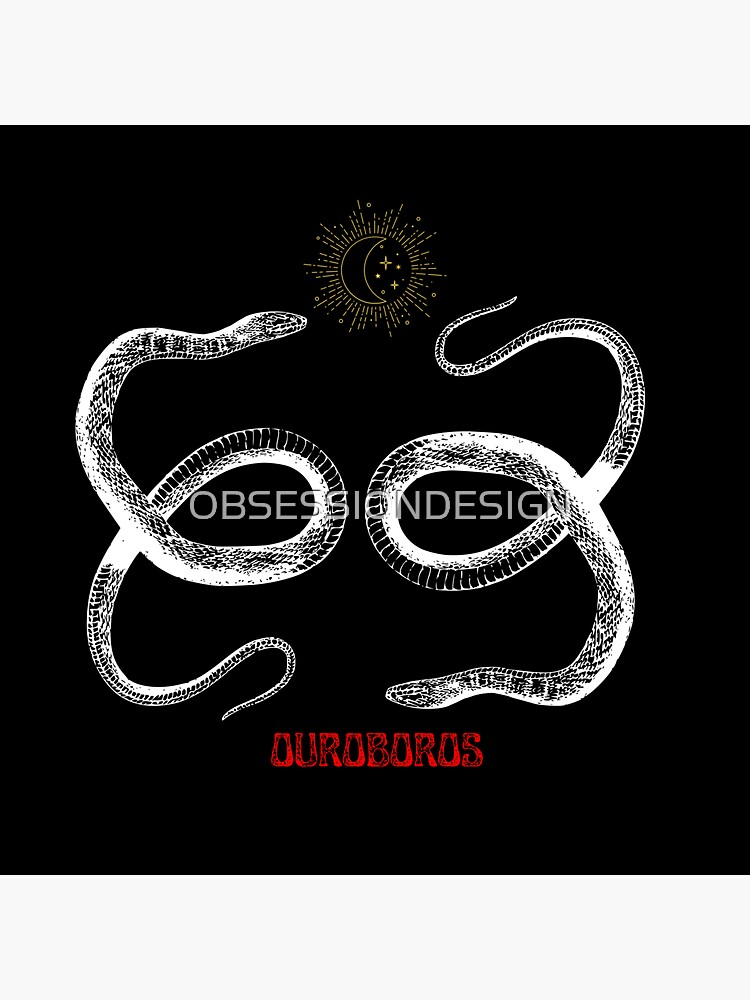 "OUROBOROS SNAKES" Sticker for Sale by OBSESSIONDESIGN | Redbubble