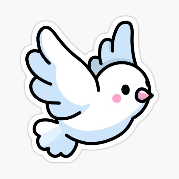 "Cute Dove Cartoon" Sticker for Sale by MoasisArt | Redbubble