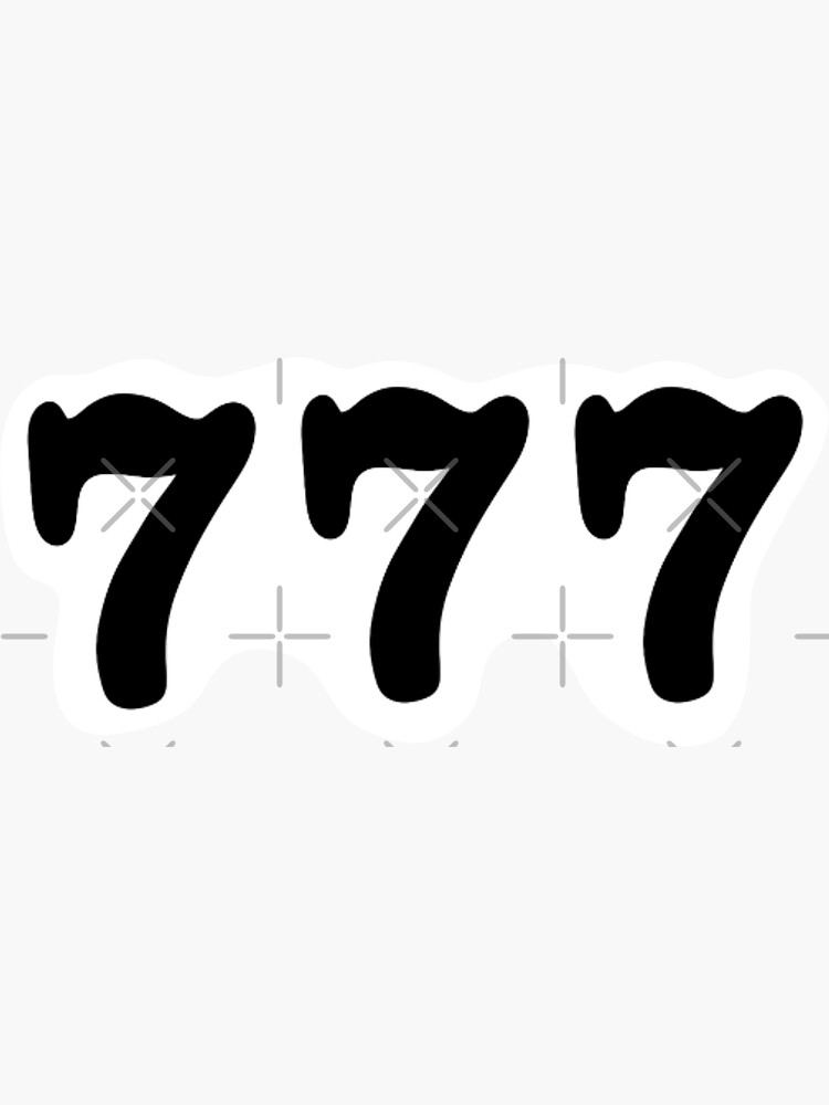 "777 Angel Number" Sticker for Sale by notastranger | Redbubble