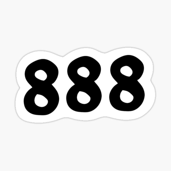 "888 Angel Number" Sticker for Sale by notastranger | Redbubble