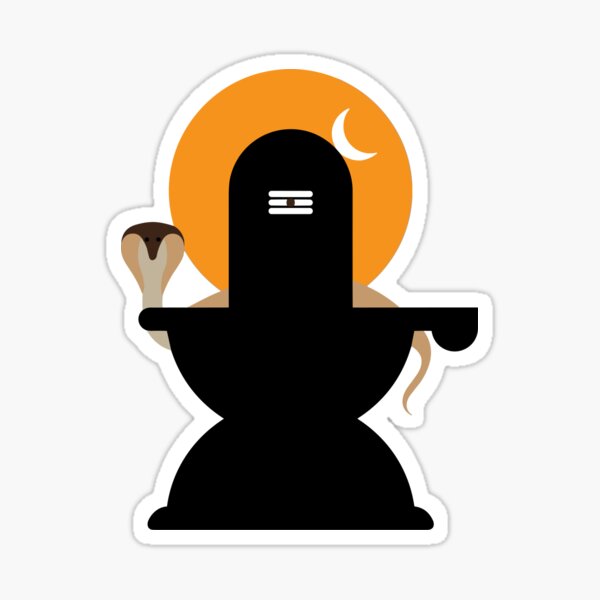 "Black colored shiv linga" Sticker for Sale by Dhirendra Rajpurohit ...