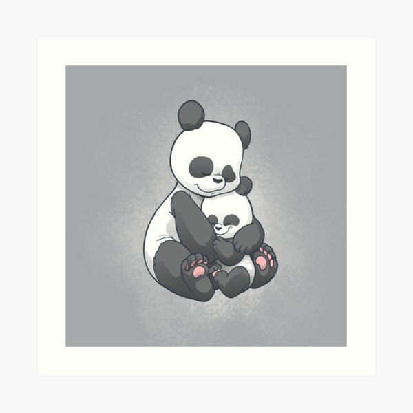 "Panda Hug" Art Print by dooomcat | Redbubble
