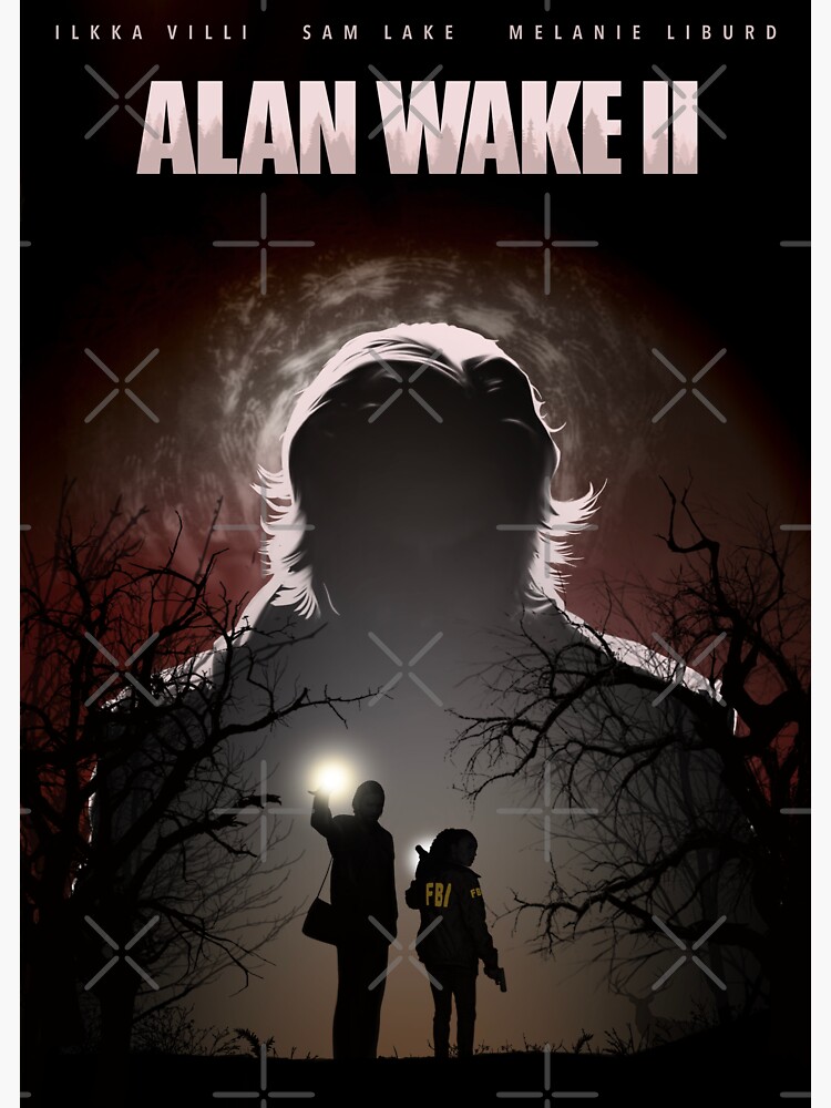 "Alan wake 2 poster" Sticker by Alex-B-Russo | Redbubble