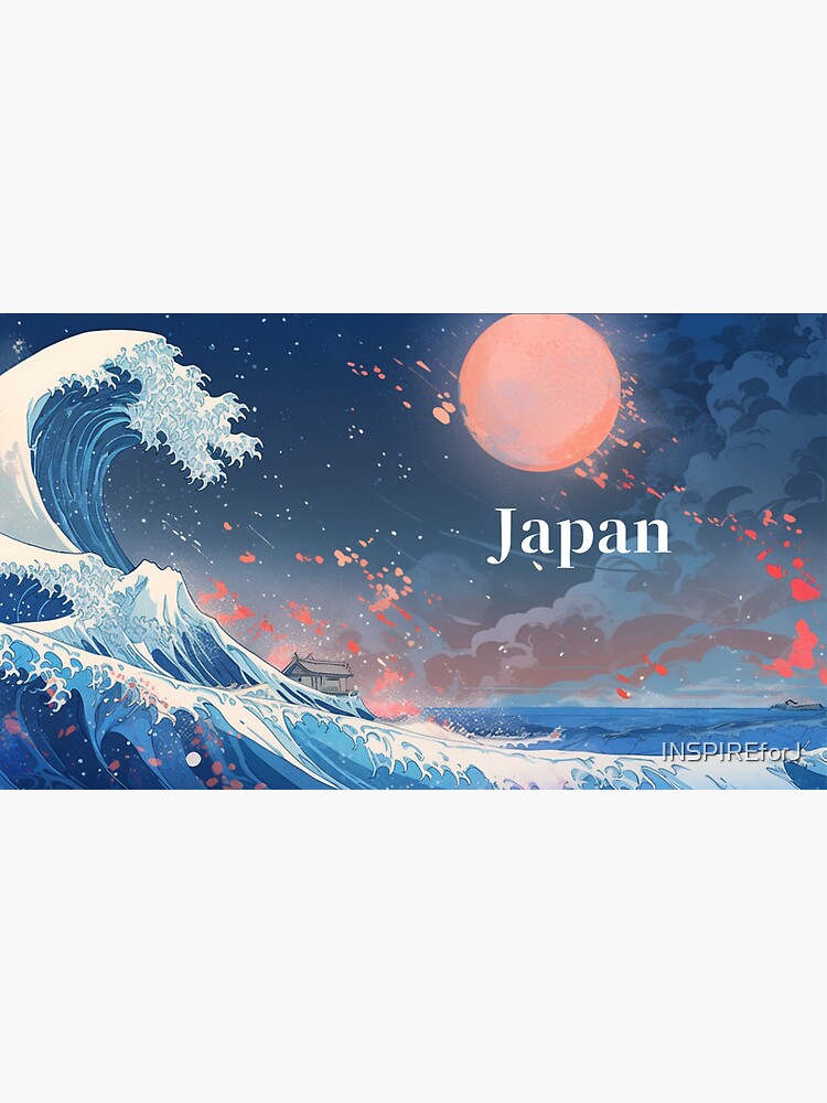 "Japan ukiyoe tsunami art" Sticker for Sale by INSPIREforJ | Redbubble