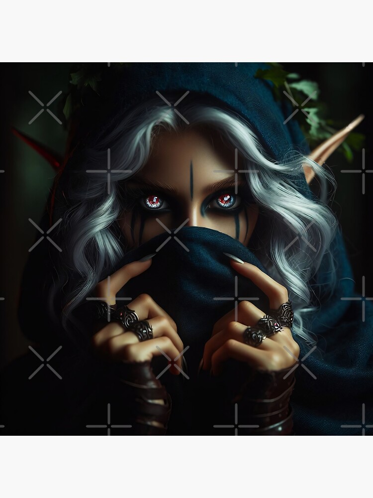 "A female dark elf tries to keep her identity secret" Poster by LaneaDoe | Redbubble