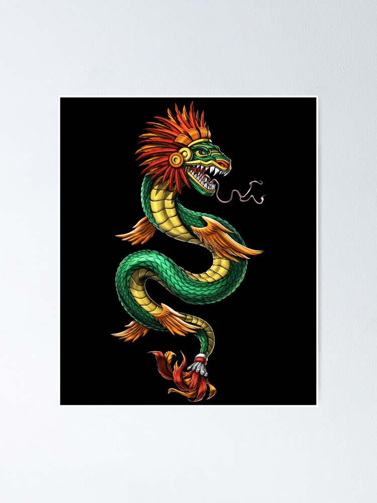 Quetzalcoatl Feathered Serpent Aztec Art Q Is For Quetzalcoatl By
