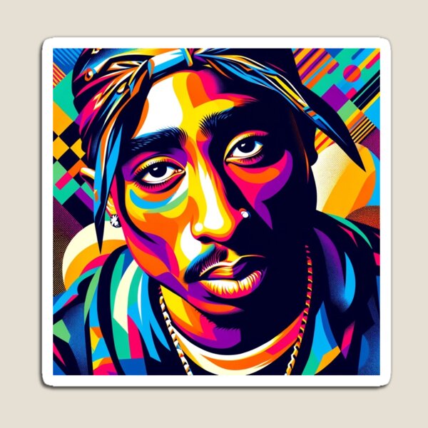 "Tupac Shakur Pop Art" Magnet for Sale by Katie Cole | Redbubble