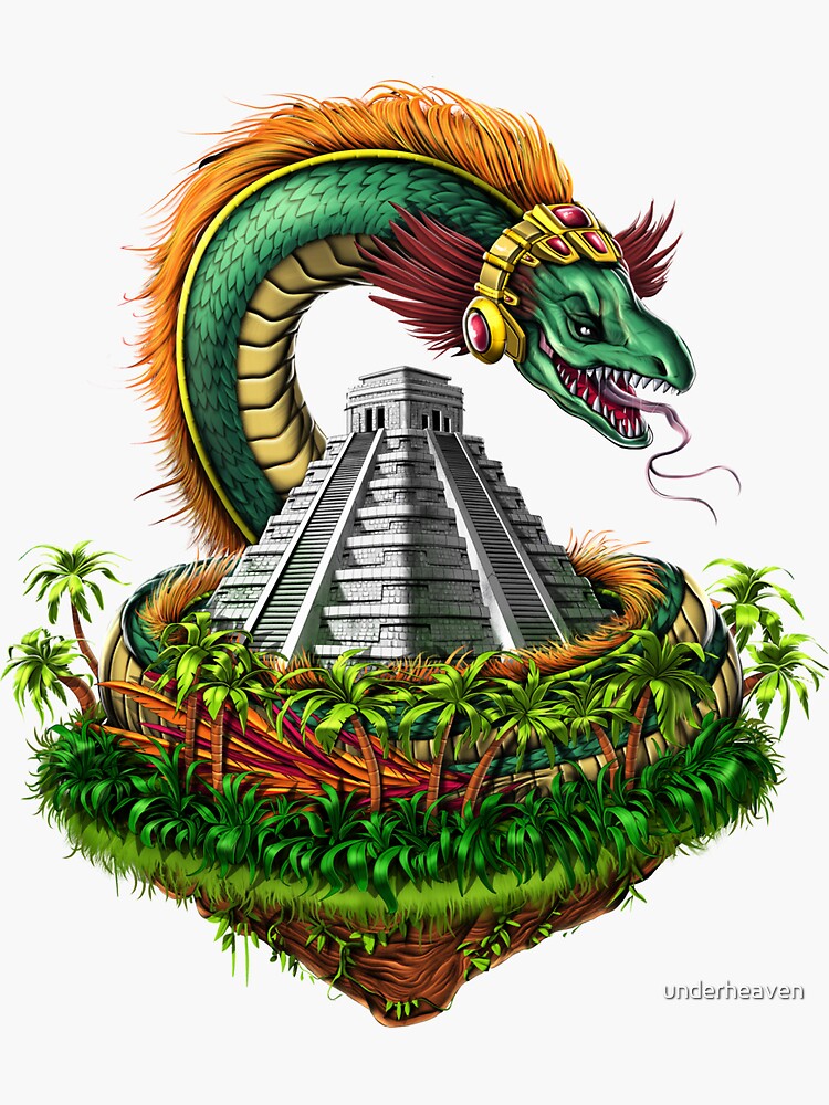 Quetzalcoatl Serpent God Aztec Drawing