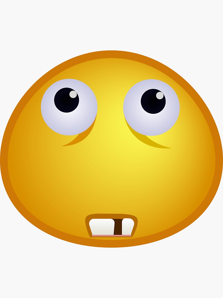 "Shocked Emoji Meme" Sticker for Sale by shlaboza | Redbubble