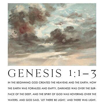 "Genesis In The Beginning Bible Verse Oil Painting" Poster for Sale by ...