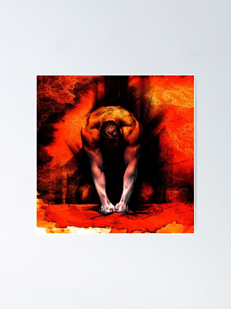 "ANGER - conté drawing with overlay" Poster for Sale by Aaveane | Redbubble