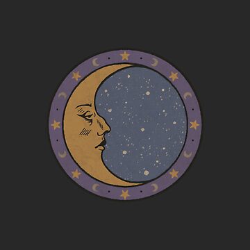 "Whimsigoth crescent moon" Sticker for Sale by jaym0th | Redbubble