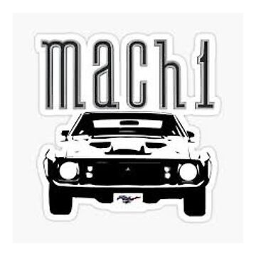 "Mustang Mach 1 " Sticker for Sale by Phantoms-art752 | Redbubble