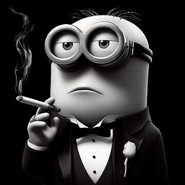 "Minion wearing a tuxedo (Black & White)" Poster for Sale by ...