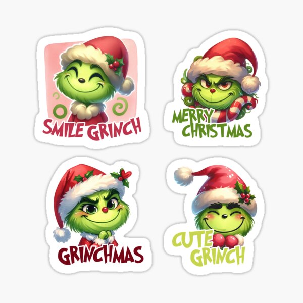 "The Grinch Christmas Stickers" Sticker for Sale by dakaseli | Redbubble