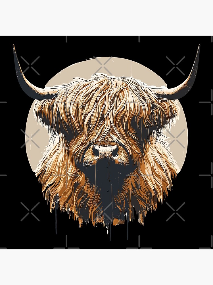 "Funny vintage scottish highland cow heilan coo" Poster for Sale by ...