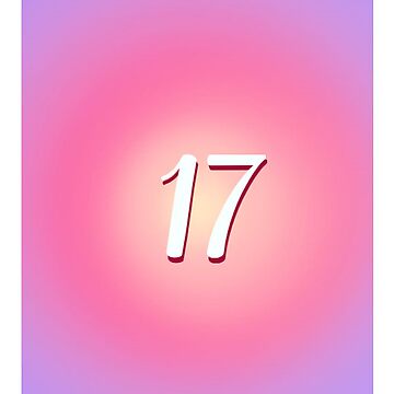 "aura aesthetic number 17" Sticker by marinascuteart | Redbubble