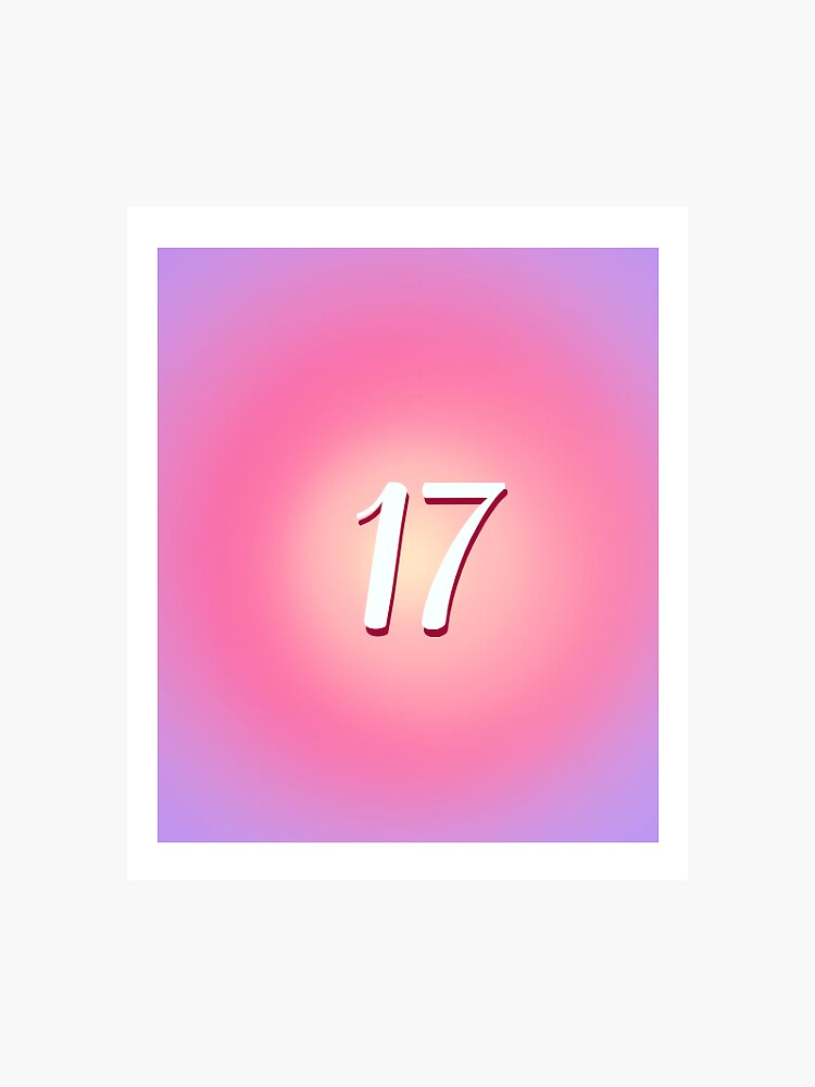 "aura aesthetic number 17" Sticker by marinascuteart | Redbubble
