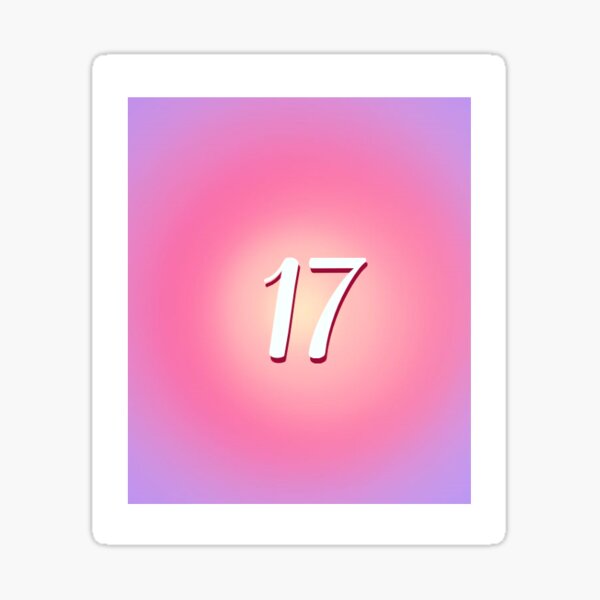 "aura aesthetic number 17" Sticker by marinascuteart | Redbubble