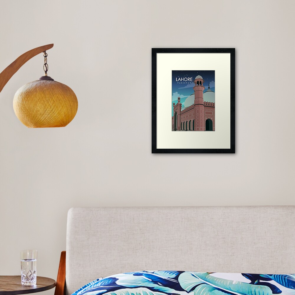 "Lahore Pakistan Vintage Minimal Retro Travel Poster" Sticker for Sale ...