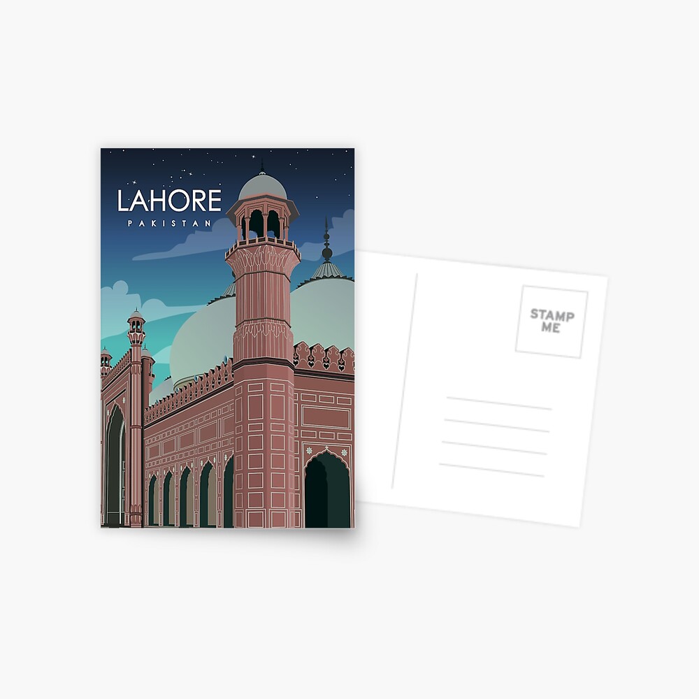 "Lahore Pakistan Vintage Minimal Retro Travel Poster" Sticker for Sale ...