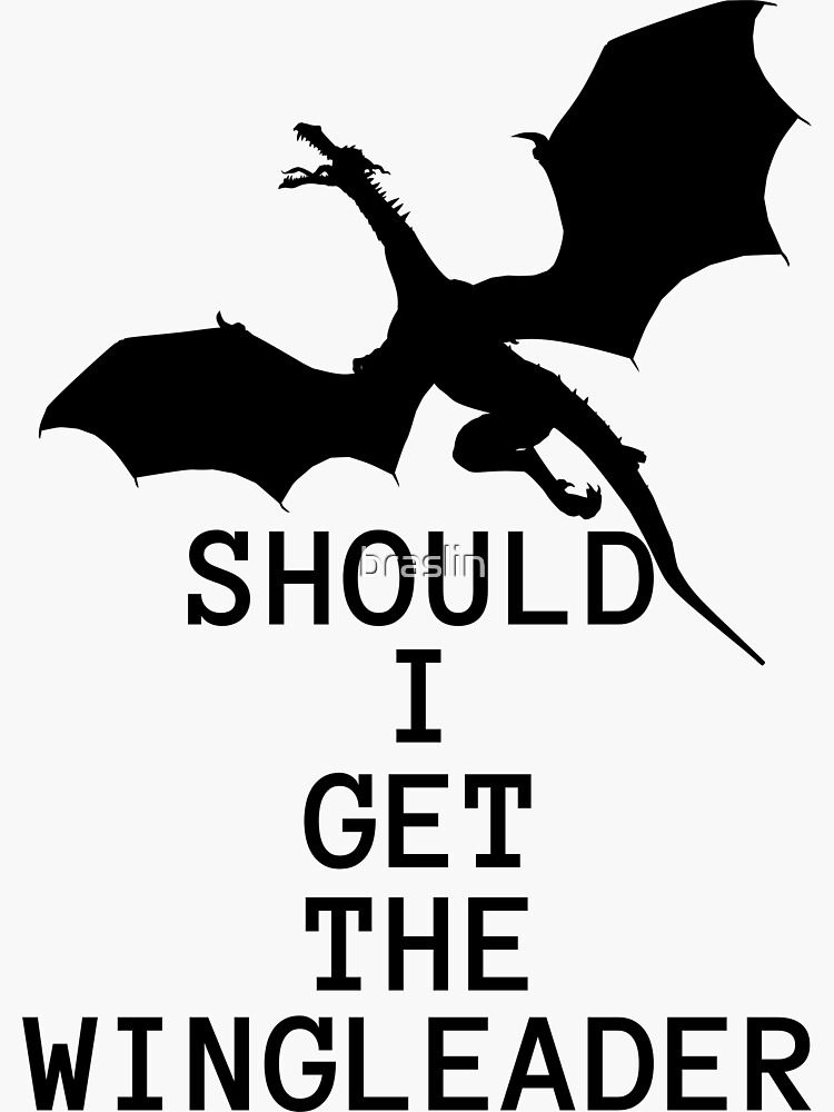 "fourth wing should i get the wingleader" Sticker for Sale by braslin ...