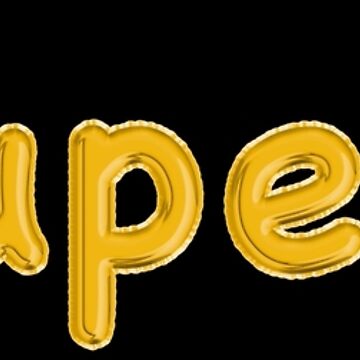 "Golden Balloon Foil Rupert Name Label - (Black)" Sticker for Sale by ...