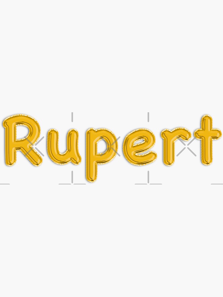 "Golden Balloon Foil Rupert Name Label - (Black)" Sticker for Sale by ...