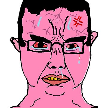 "Angry Chud" Sticker for Sale by TeesByPatrick | Redbubble