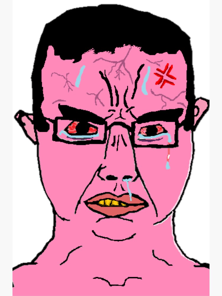 "Angry Chud" Sticker for Sale by TeesByPatrick | Redbubble