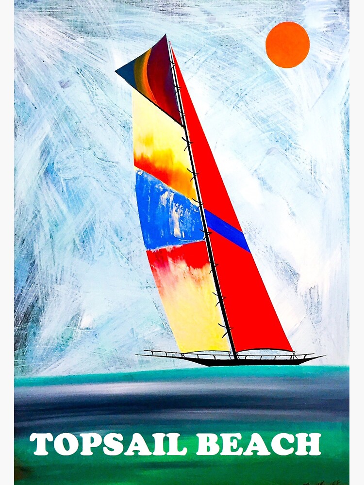"Setting Sail (Topsail Beach)" Sticker by barryknauff | Redbubble