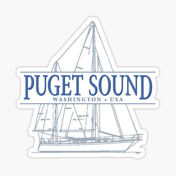 "Puget Sound" Sticker for Sale by Futurebeachbum | Redbubble