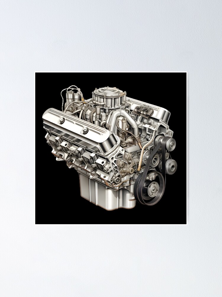 "American Muscle V8 ENGINE " Poster for Sale by Xpert Racer | Redbubble