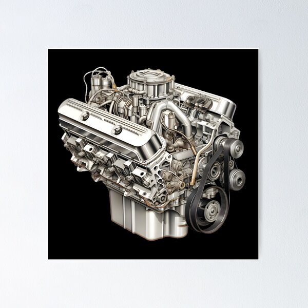 "American Muscle V8 ENGINE " Poster for Sale by Xpert Racer | Redbubble