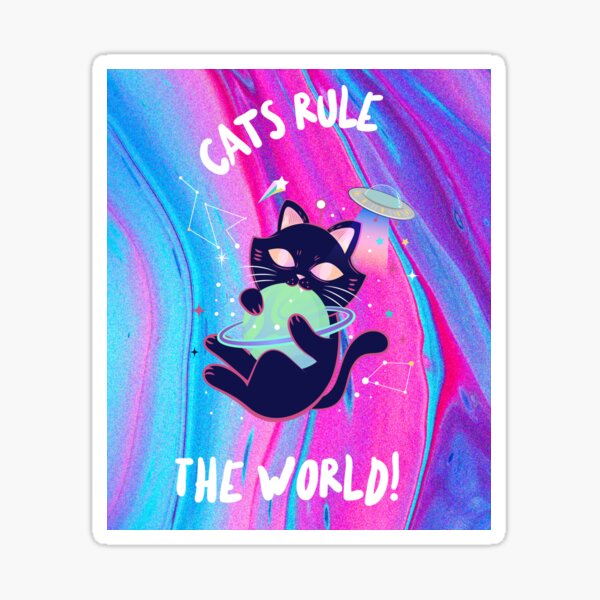 "Cats Rule" Sticker by M-o-n | Redbubble