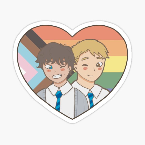 "Heartstopper Charlie and Nick LGBT flag" Sticker for Sale by Carol ...